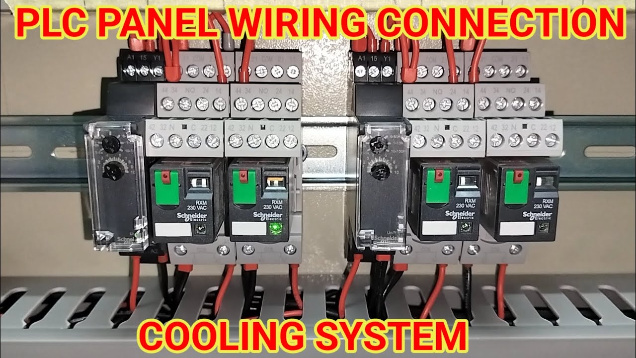 Cooling system control panel | PLC wiring connection - YouTube