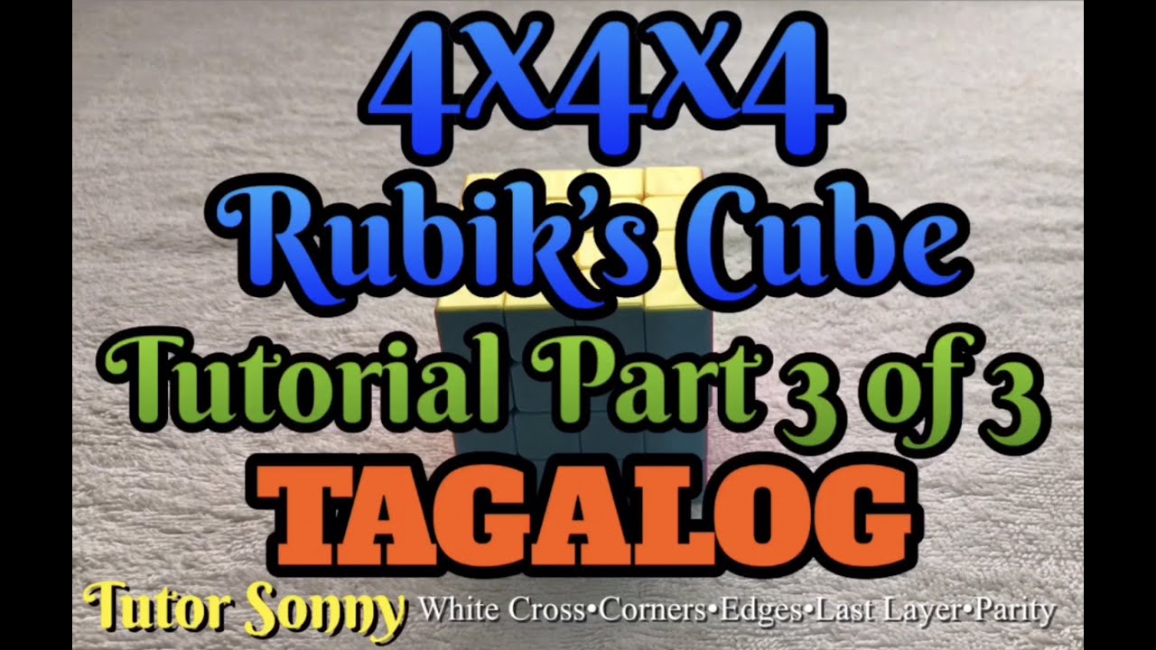 4x4x4 Rubik’s Cube Tutorial | Part 3 of 3 | White Cross | Corners ...