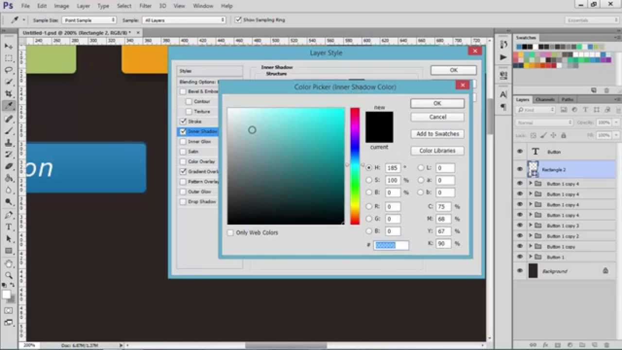 Create a nice looking buttons with Photoshop - YouTube