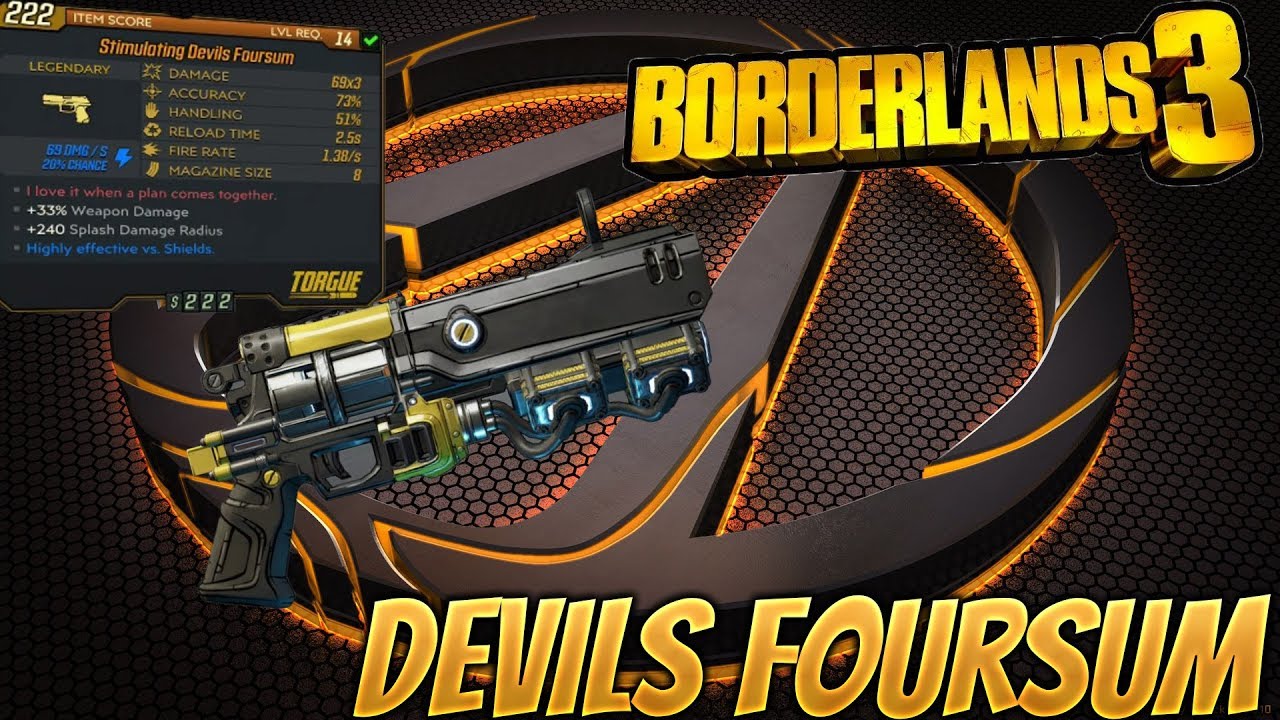 Borderlands 3 | Devils Foursum Legendary Weapon Overview - YouTube