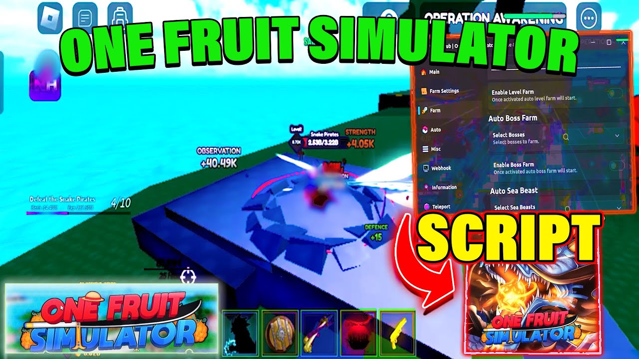 One Fruit Simulator Script / Hack HUB | Auto Farm, Auto Quest, TP To ...