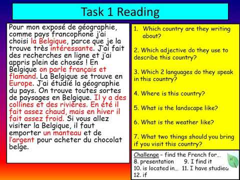 Year 8 French speaking countries geography - YouTube
