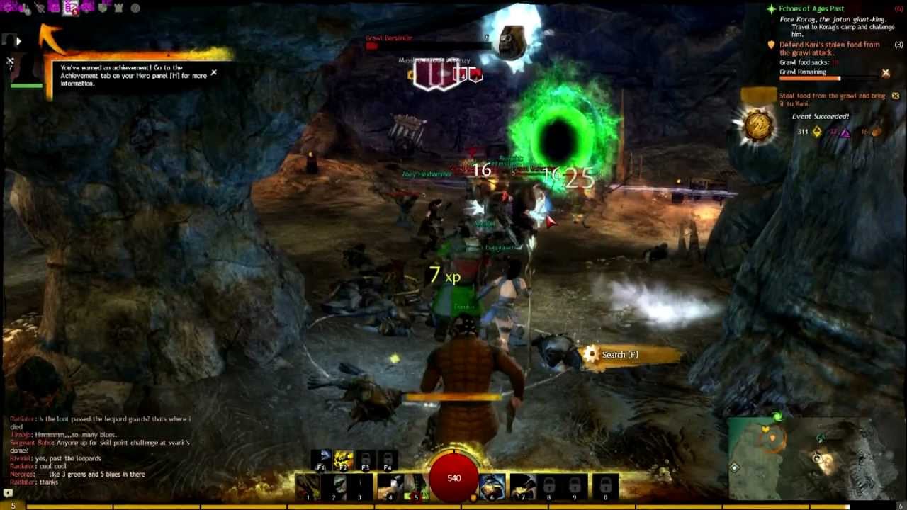 Guild wars 2 Grawl team battle gamplay ,Lvl 5 engineer, max graphics ...