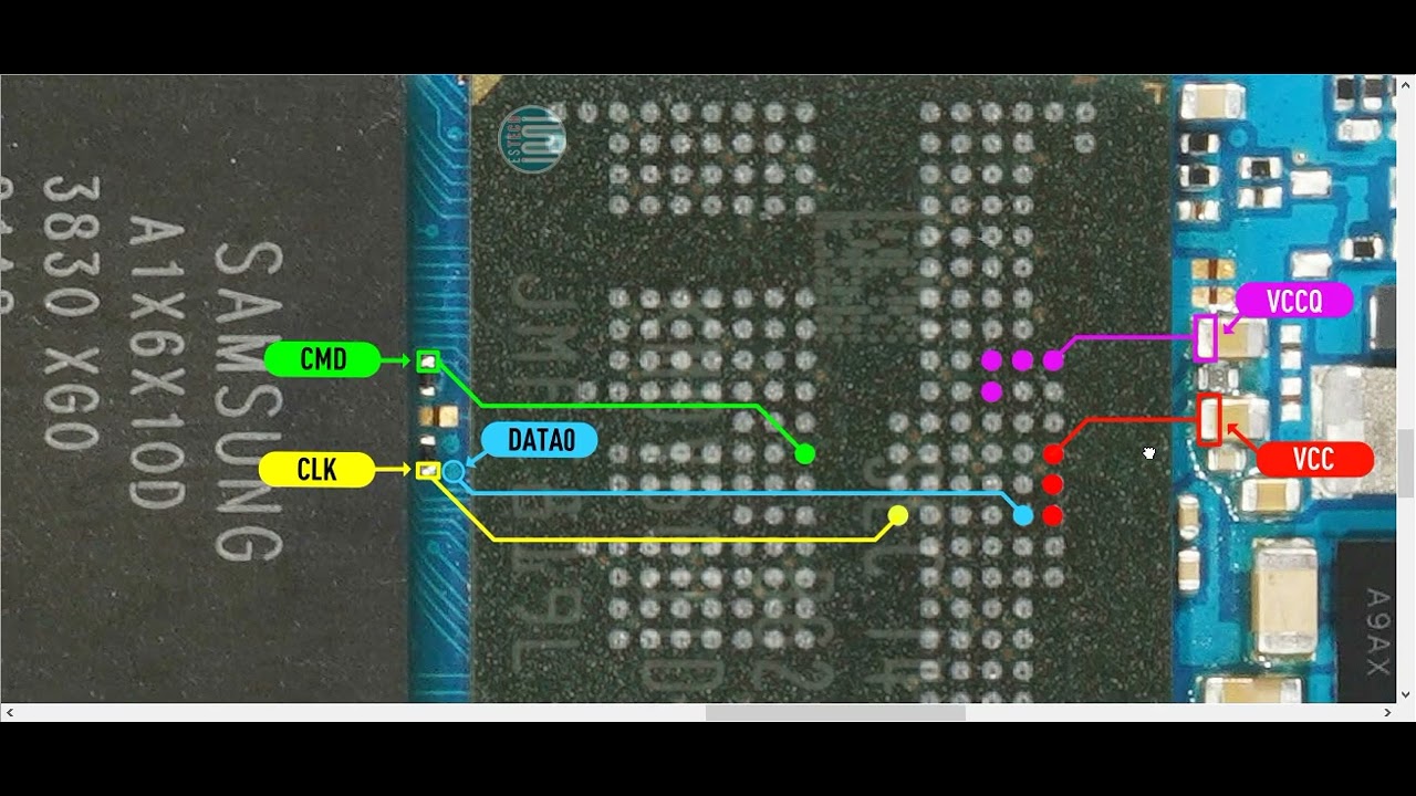Samsung SM-A127 EMMC ISP PIN OUT Schematic Diagram - Lion-rom - YouTube
