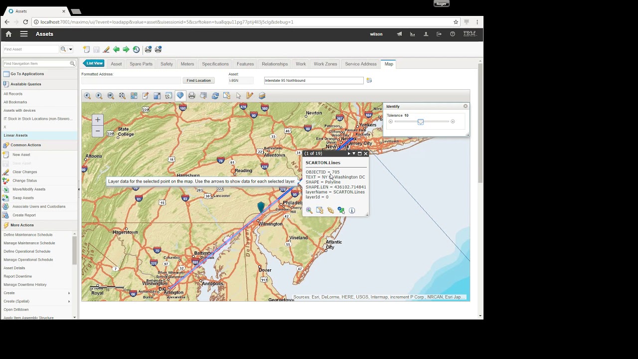 Maximo Linear Linear segments on the map - YouTube