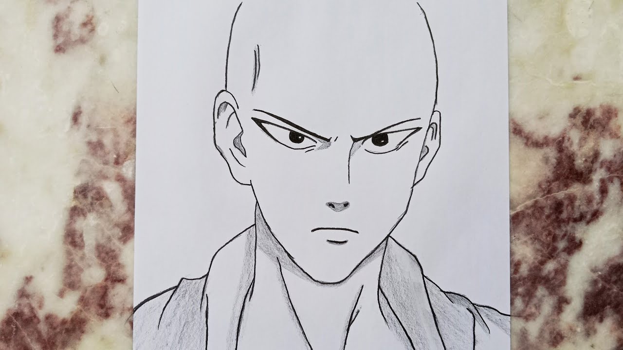 How To Draw Saitama One Punch Man Step By Step || Easy Drawing For ...