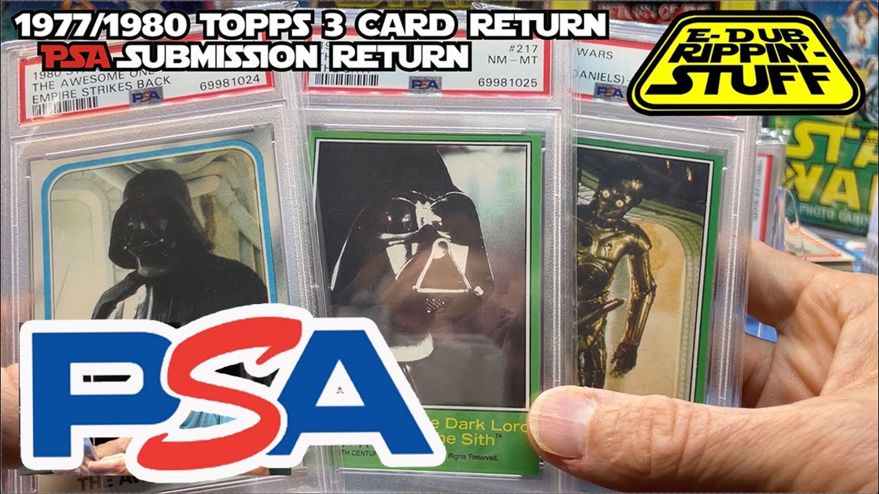 PSA Return of 3 Vintage Star Wars Cards. A C-3PO Golden Rod being one ...
