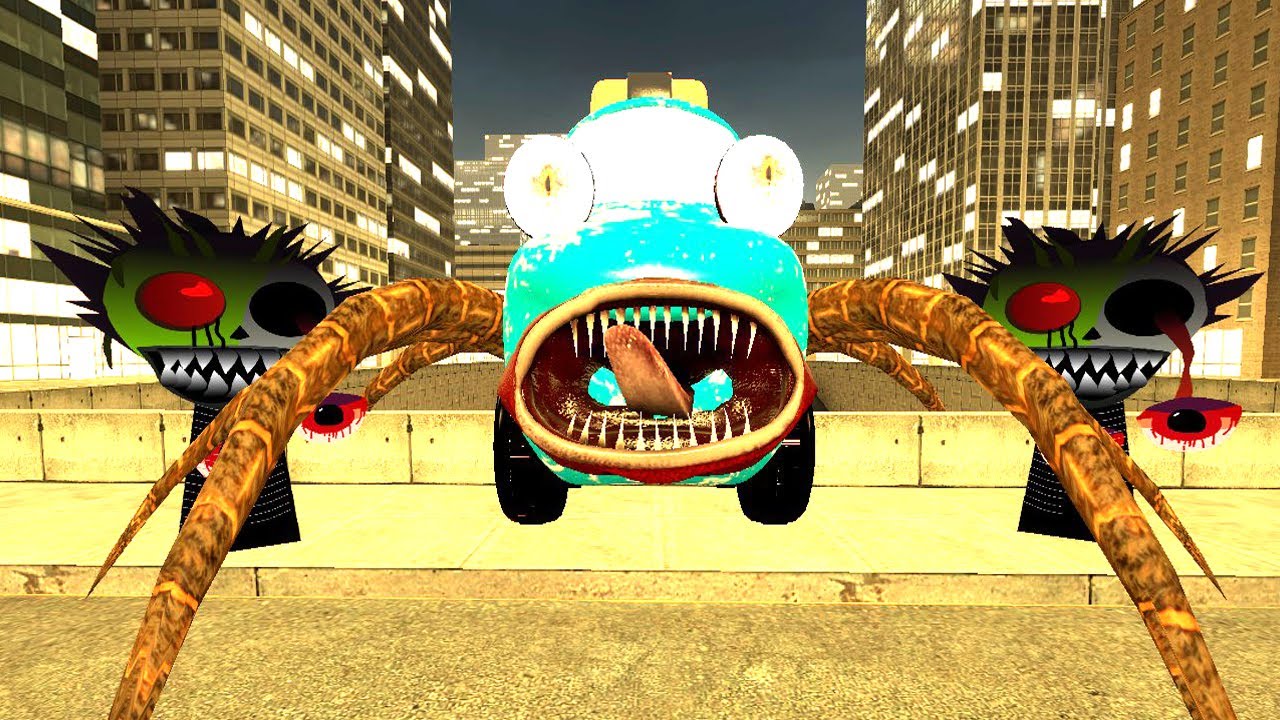 All Car Spider Vs Sprunki lime phase 6 remake Nextbot Gmod - YouTube