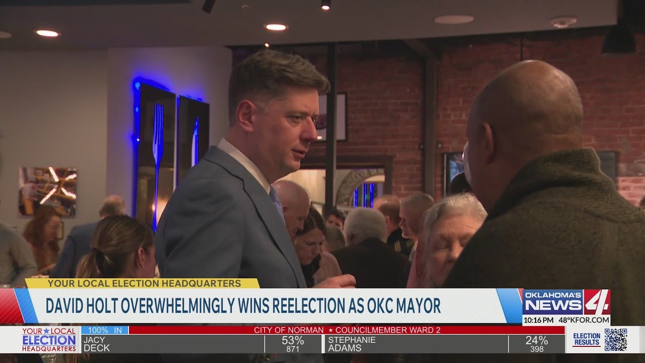 David Holt overwhelmingly wins reelection as OKC Mayor - YouTube