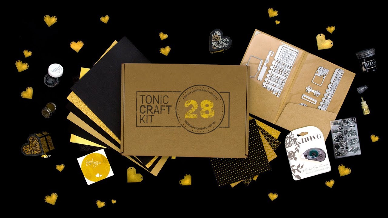 Tonic Live - Unboxing Tonic Craft Kit 28 - Heart Box Kit - YouTube