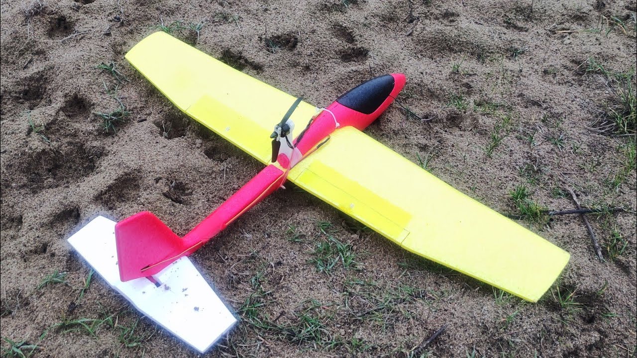 Pylon RC plane hitting a tree but still flying - YouTube