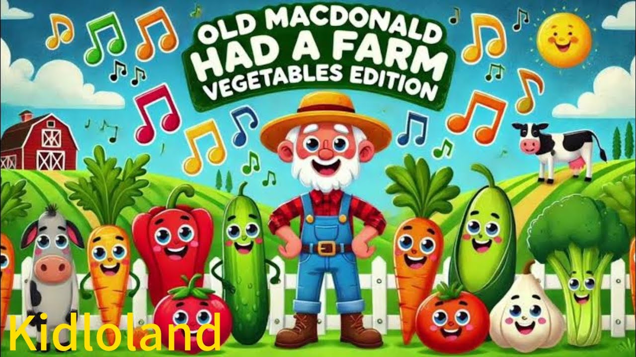 Old MacDonald Had a Farm + Vegetables | Vegetables Song for Kids | Fun ...