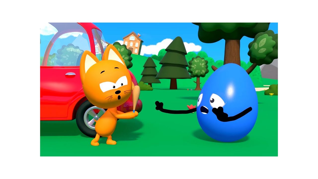 Kitty's Games - Colored Eggs crashed Kote Kitty's Car - premiere on the ...