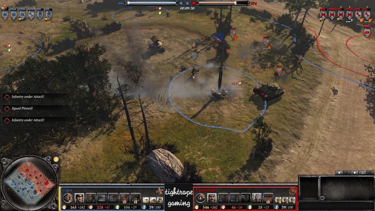 COH2 1v1 Cigiro (OH) vs KryptoKnight (SU) - YouTube
