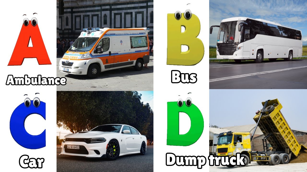 Vehicles Alphabet Song | Phonics for Kids | Alphabet Letters | Learn ...