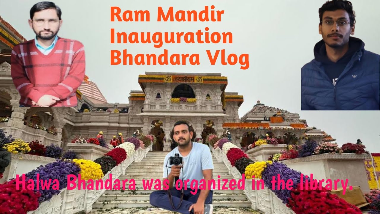 #Vlog_126 || Halwa Bhandara was organized in the library || Ram Mandir ...