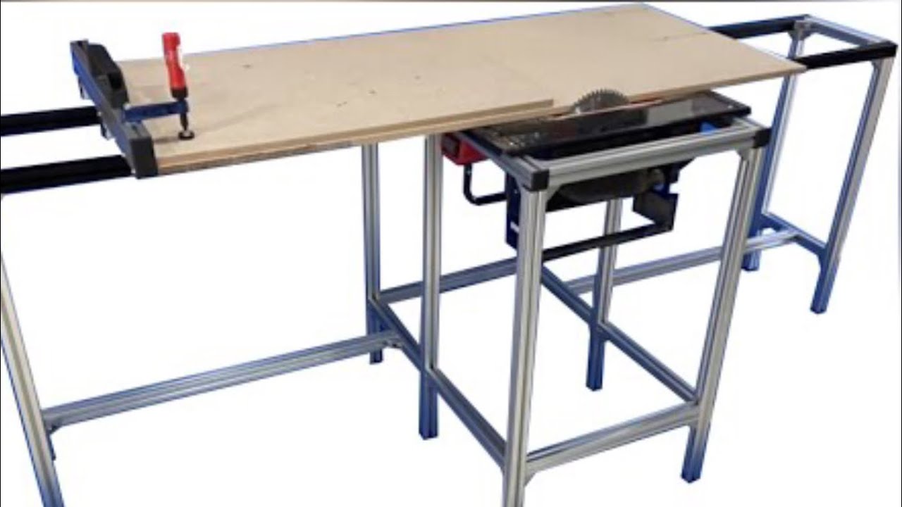 DIY SLIDING TABLE SAW โต๊ะเลื่อยวงเดือน - YouTube