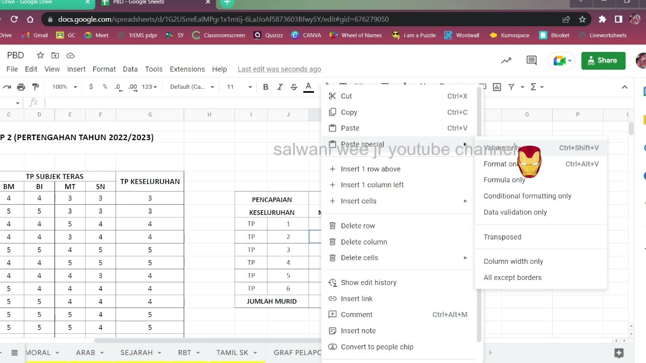 Bagaimana Nak cari Jumlah TP PBD Murid. - YouTube