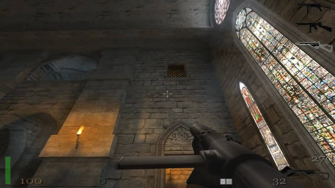 Return to Castle Wolfenstein map #7 the defiled church (HD) - YouTube