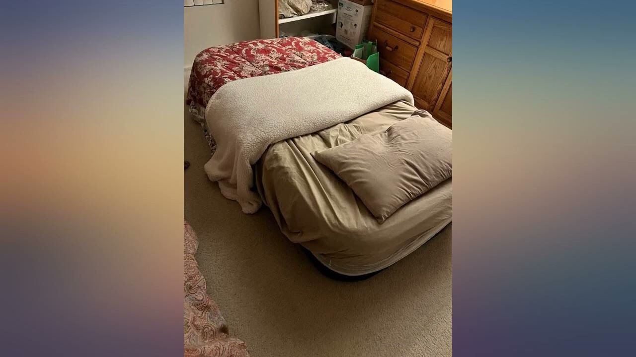 EZ INFLATE Double High Luxury Twin Air Mattress with Built in Pump ...