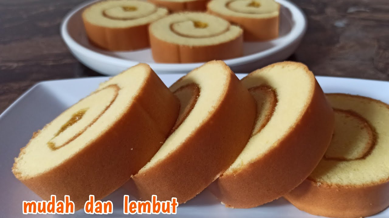 lembut, enak dan mudah cake gulung simple - YouTube