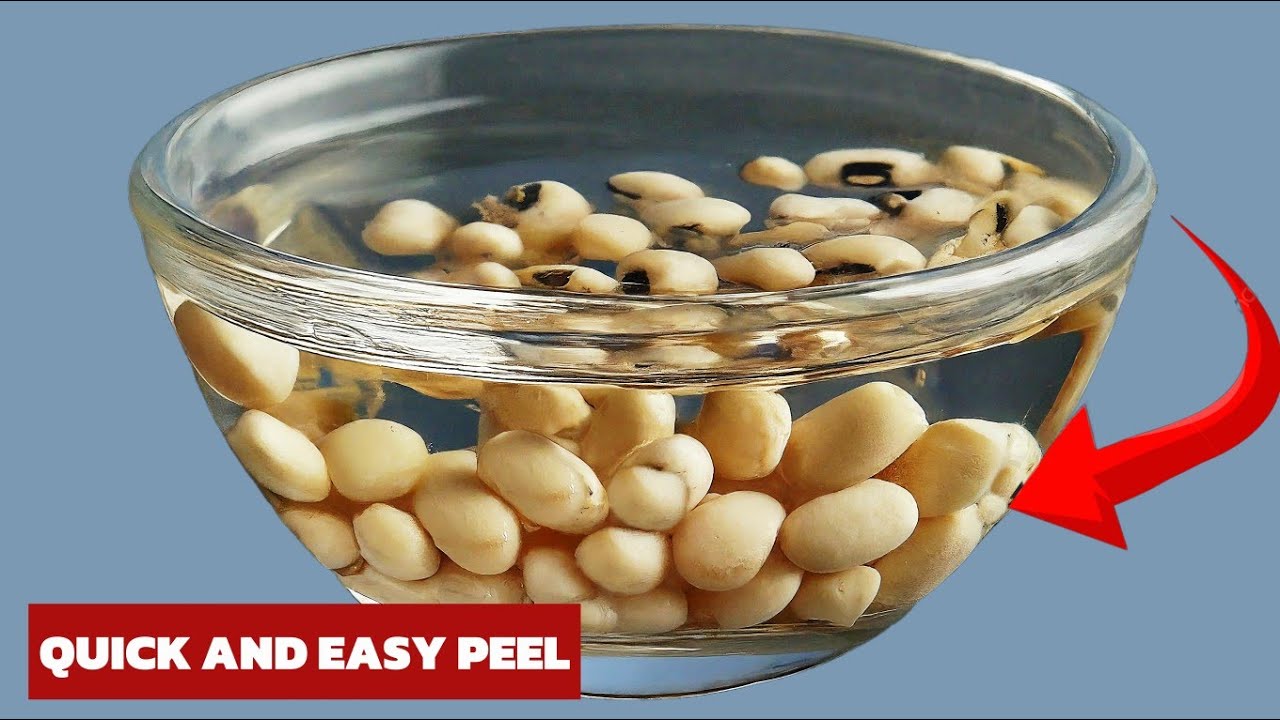 FASTEST WAY to PEAL black-eyed beans - YouTube