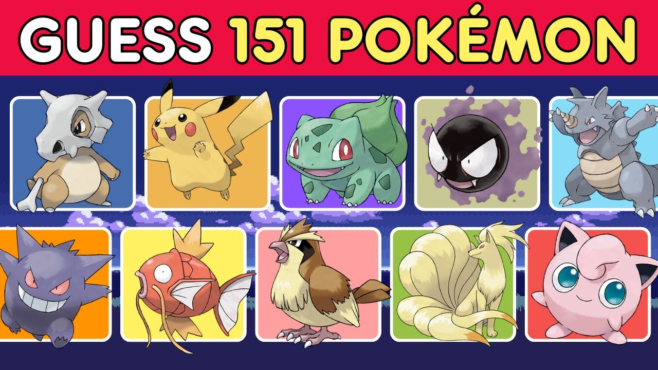 WHO'S THAT POKÉMON?! ⚡Guess the Pokémon Challenge! (Gen 1) 🐉 - YouTube