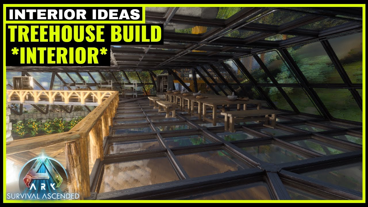 Treehouse Base Interior Design | Ark Survival Ascended - YouTube