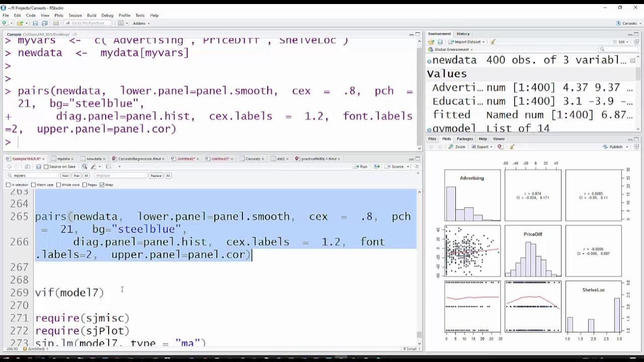 Using R to check Multicollinearity - YouTube