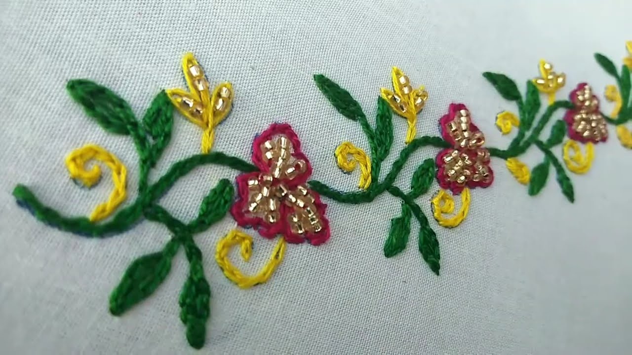Hand Embroidery : Border Embroidery / Borderline Embroidery Design ...