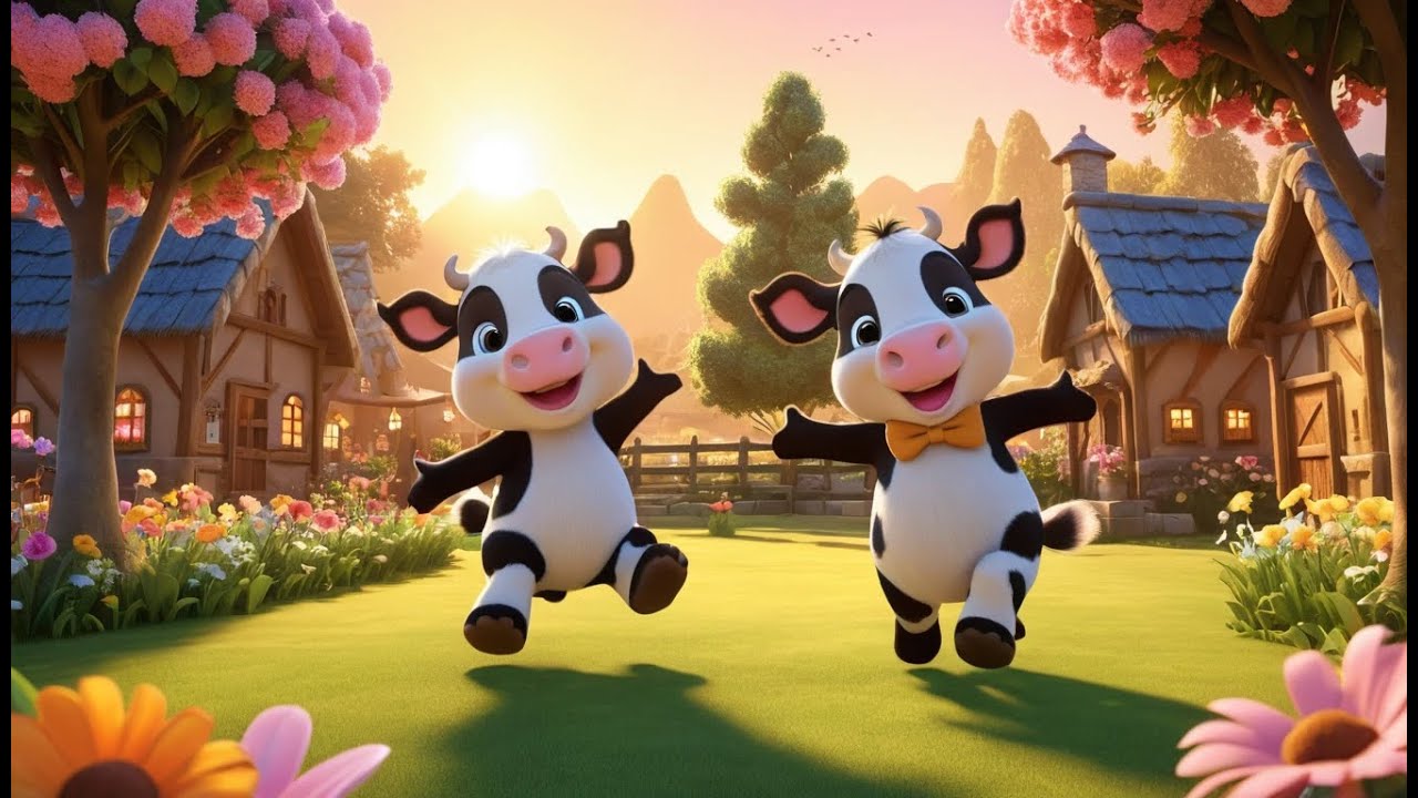 Baby Moo Moo Dancing | Adorable Cow Nursery Rhyme for Toddlers | Fun ...
