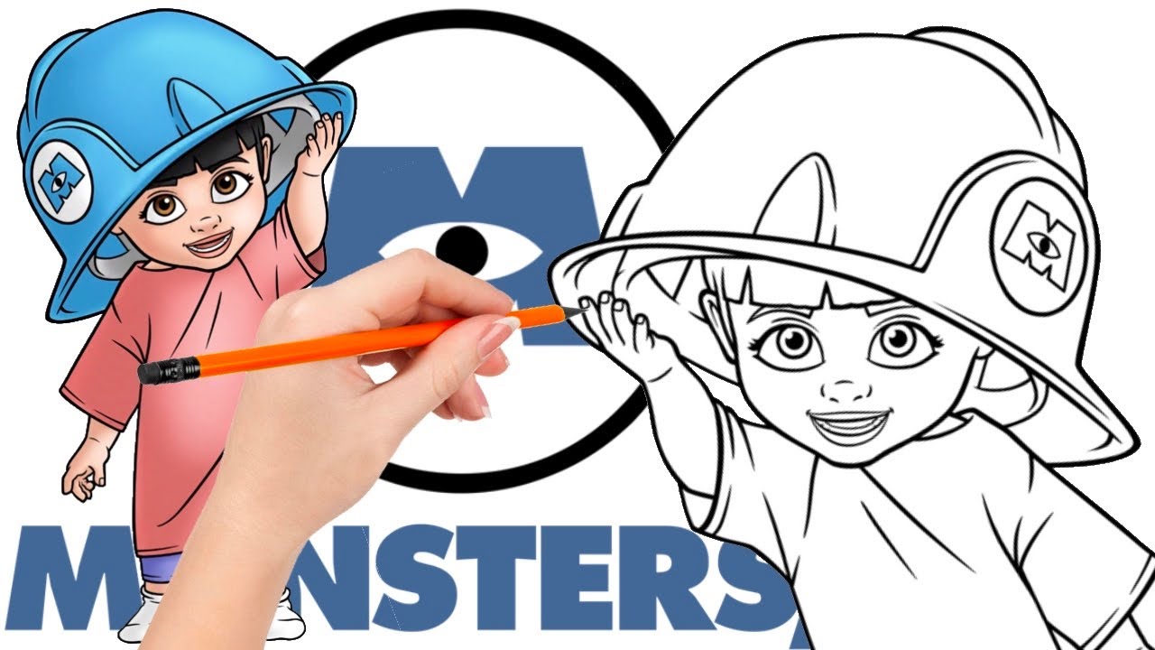 How to draw Boo (Mary Gibbs) from Monsters, Inc - YouTube
