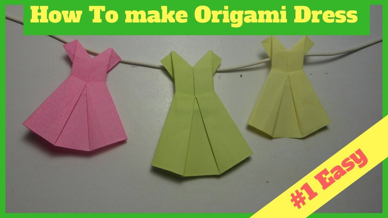 How to make an Origami dress Tutorial for Beginners | DIY Paper Folding ...