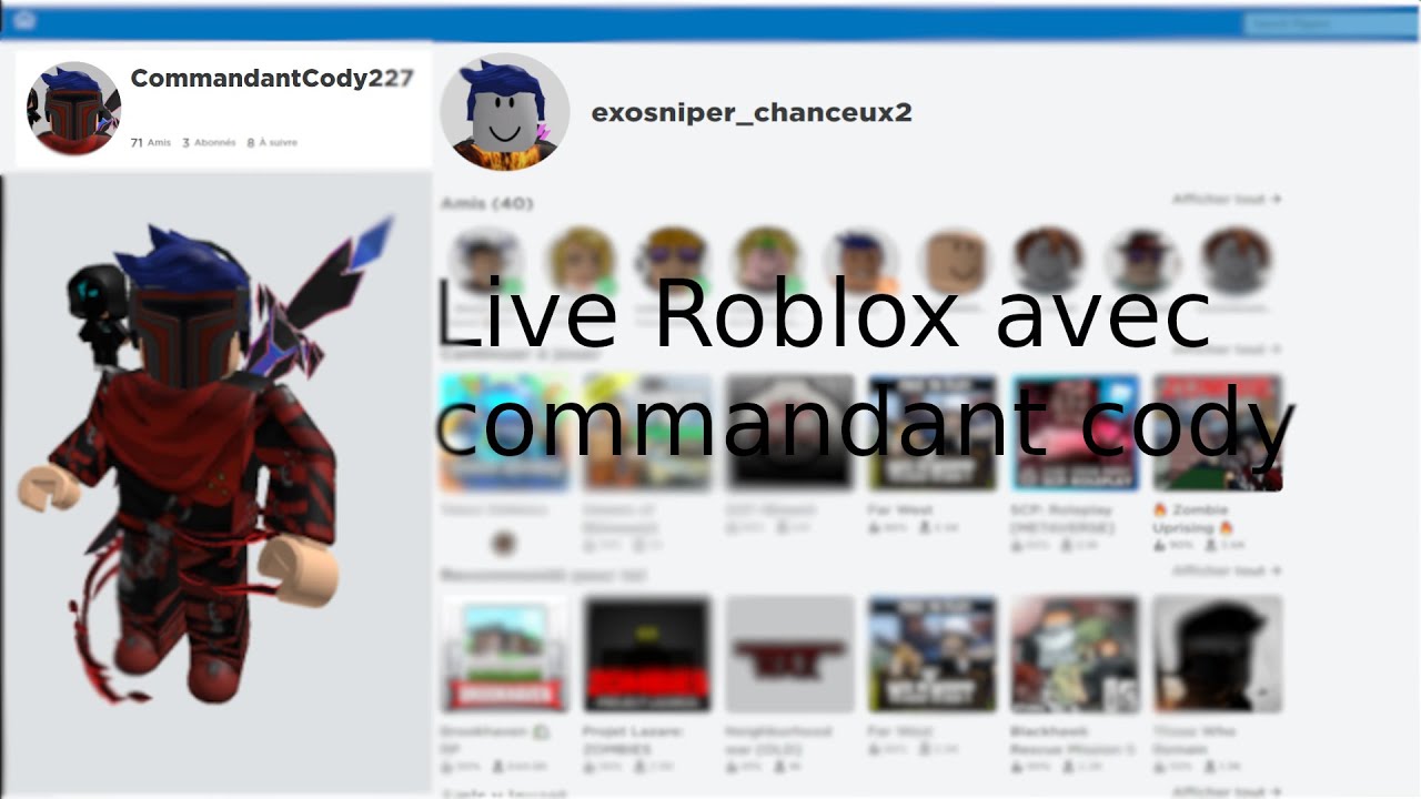 Live Roblox avec Commandant Cody - YouTube