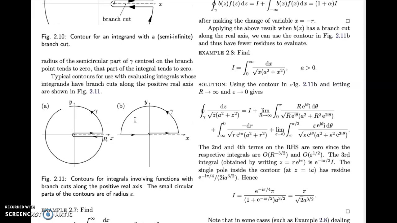 2.5 Evaluating definite integrals. Integrands with branch cuts. Part 1 ...