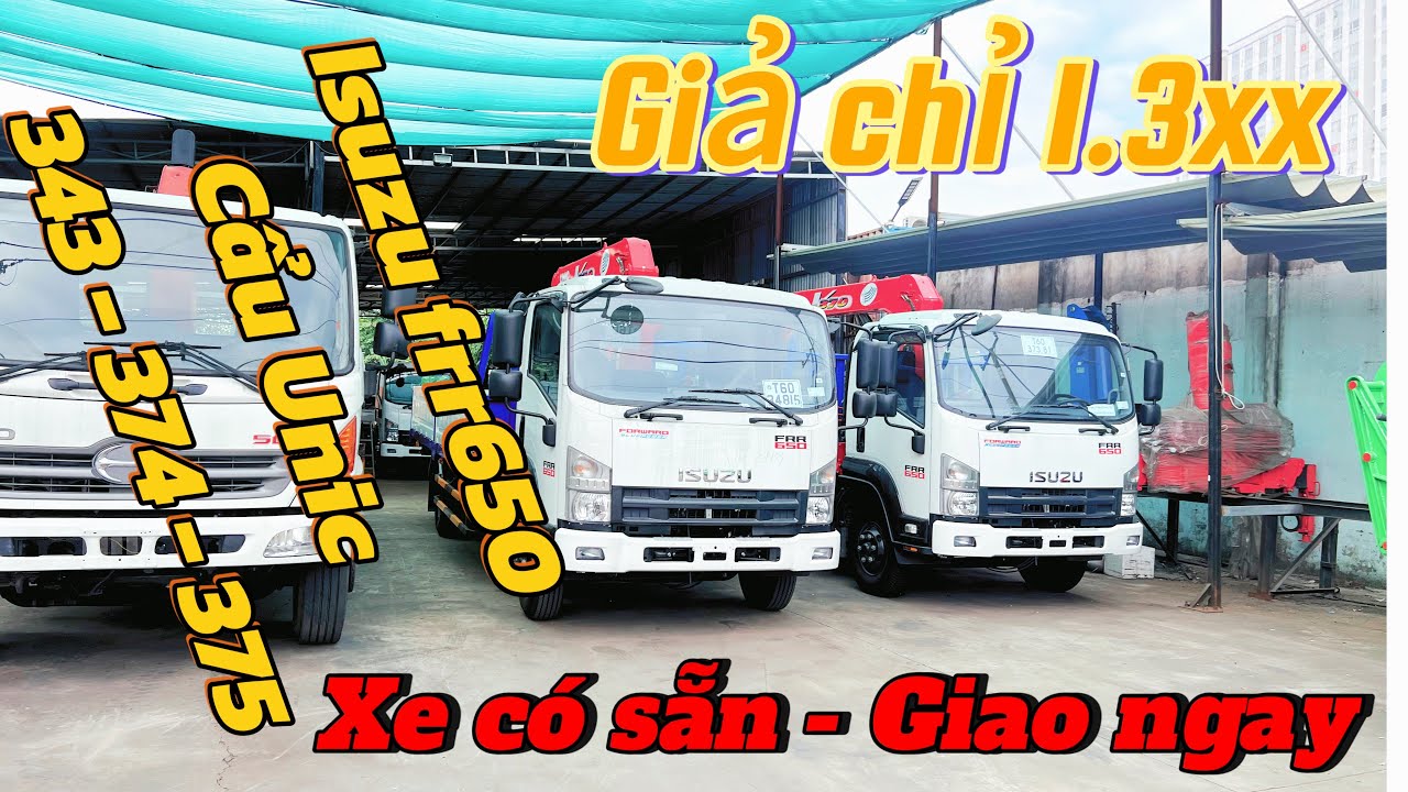 Xe cẩu ISUZU FRR650 - Unic 343 & 374 & 375 giá chỉ 1.3xx - YouTube