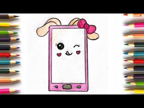 How to Draw a Cute Mobile | Cute mobile drawing ,painting and coloring ...