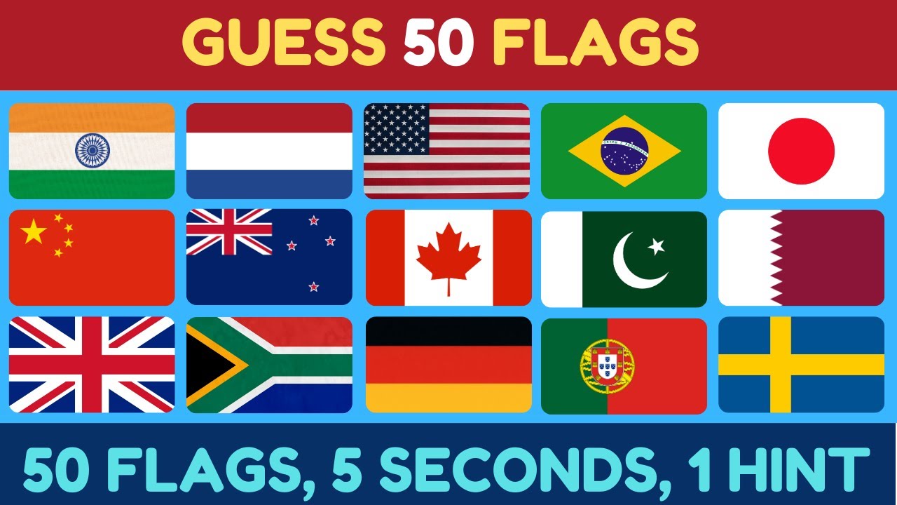 Guess The Country By Flag | Flag Quiz With Hint 🧐 | World Flags Quiz 🌍 ...