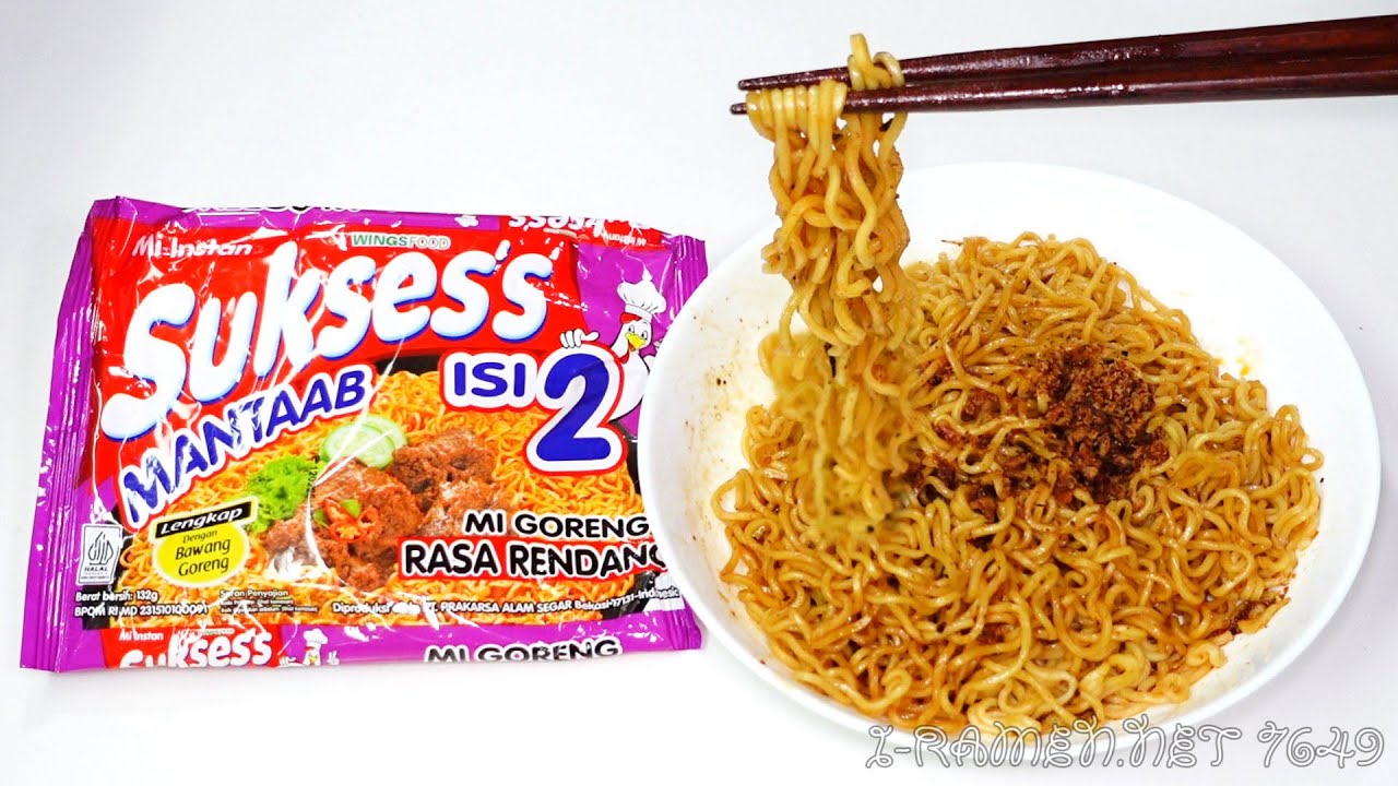 No.7649 Sukses's (Indonesia) Isi 2 Mi Goreng Rasa Rendang - YouTube