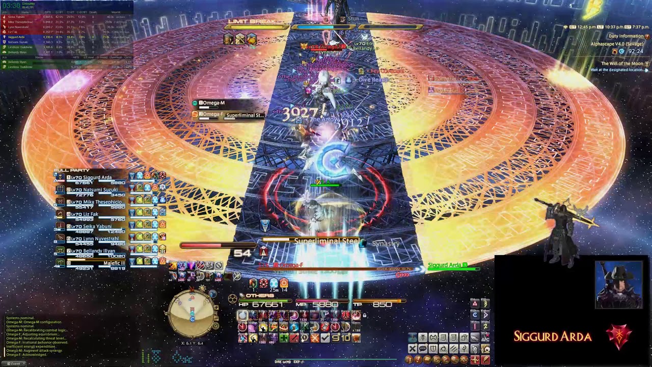 [Grand UwU] Alphascape V4.0 (Savage), o12s - Omega-F + Omega-M (Part 1 ...