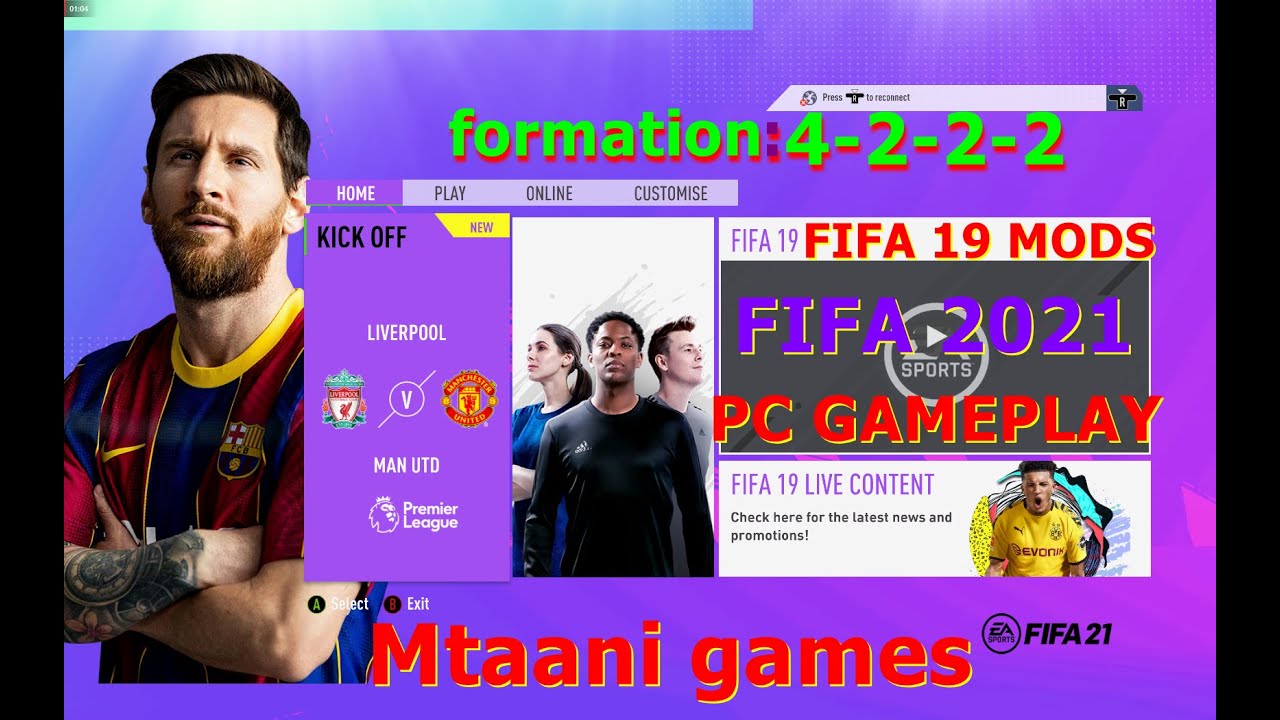 Fifa 19 mods Fifa 21 pc gameplay - YouTube
