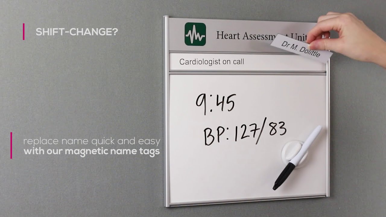 Whiteboard Patient Room Sign - a Hospital Communication Board with ...
