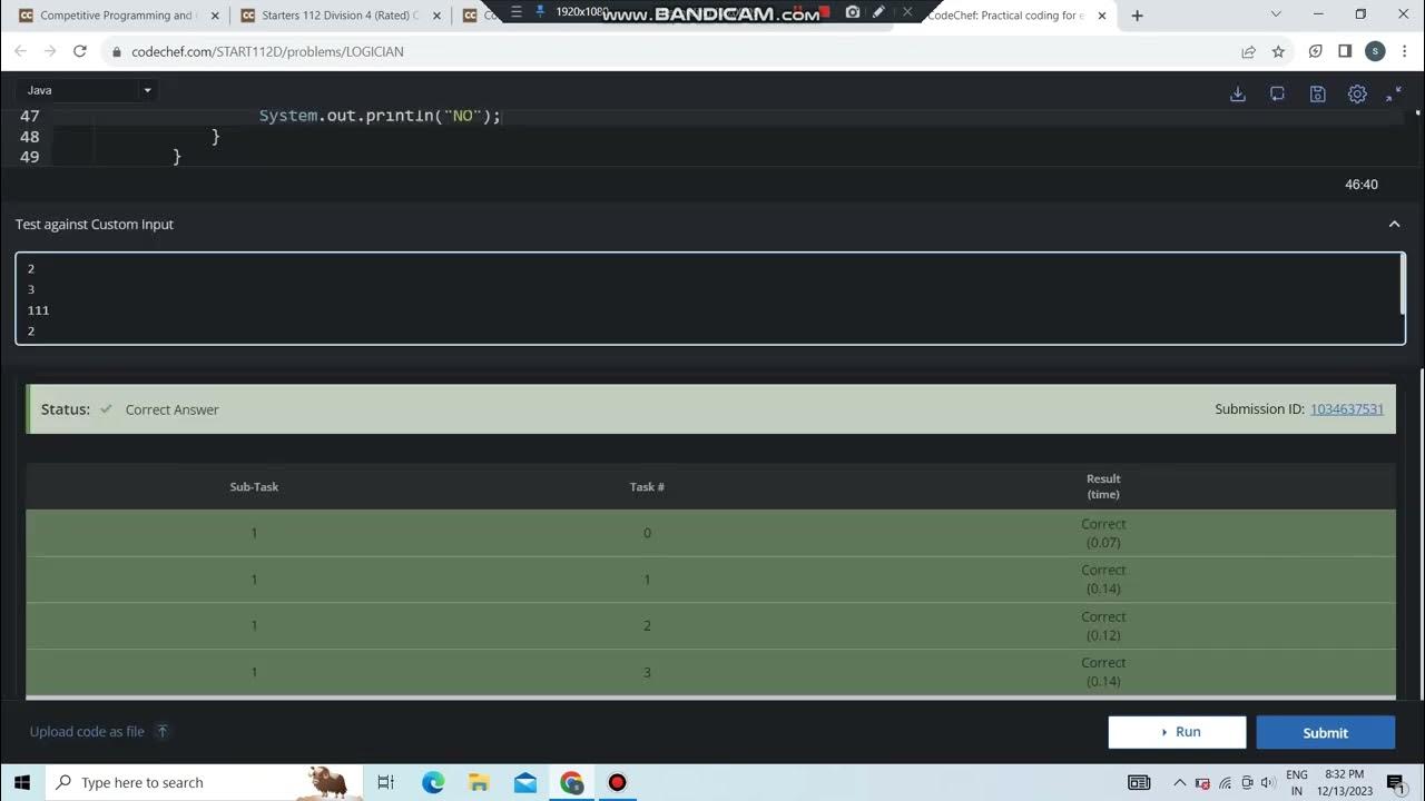 3 Logicians Walk into a B | Codechef Starters 112 | sol code in com ...