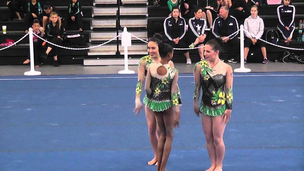 Acrobatic Gymnastics Sr Elite Women's Group Dynamic Routine - YouTube