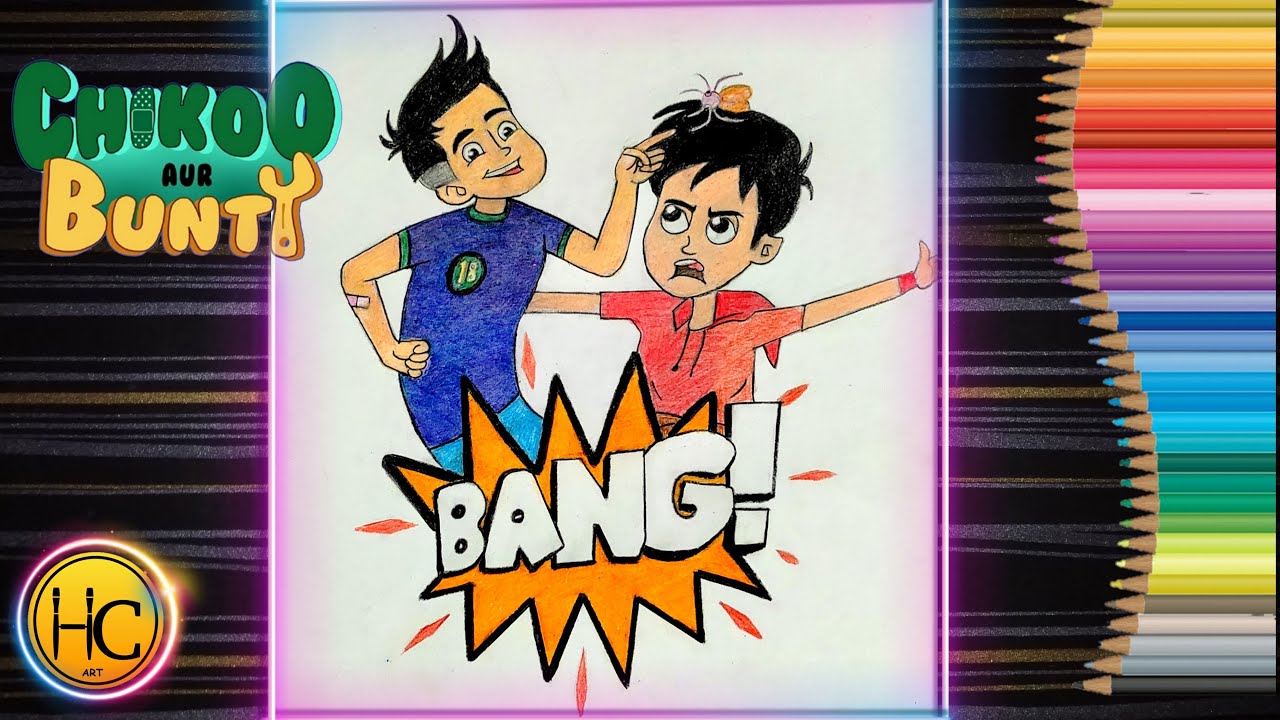 CHIKOO AUR BUNTY DRAWING | EASY | STEP BY STEP. - YouTube