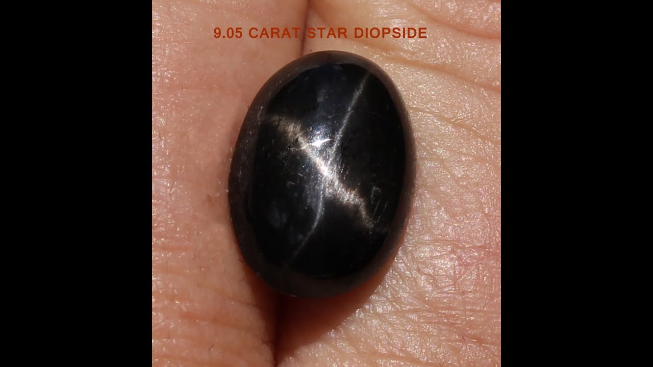 LARGE 9 5 CARAT BLACK STAR DIOPSIDE - YouTube