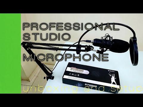 PROFESSIONAL STUDIO MICROPHONE unboxing and setup - YouTube