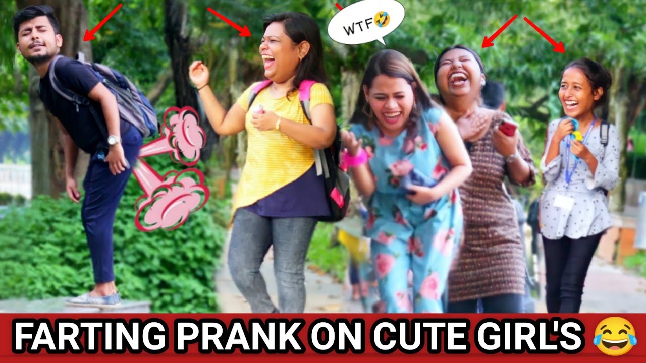 Farting Prank On Cute Girls 😂 Crazy Reaction 🤣 Raj Prank Youtube