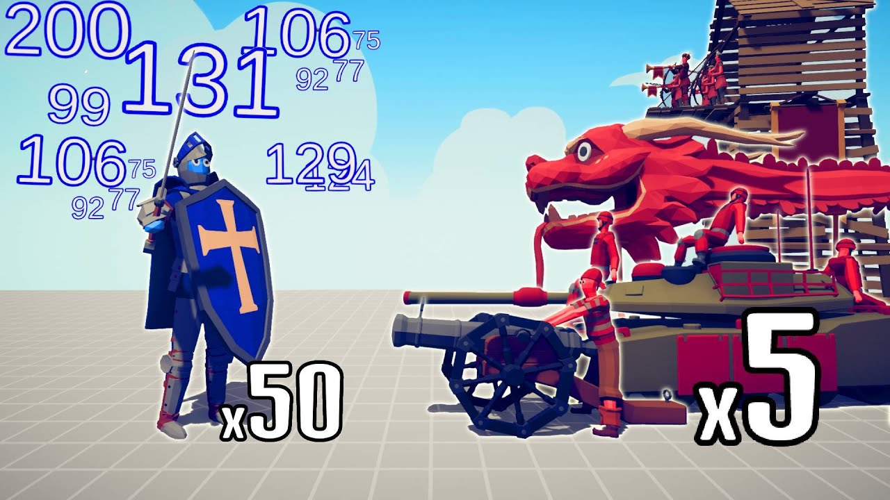 50x KNIGHT vs 5x EVERY WAR MACHINE | TABS - Totally Accurate Battle ...