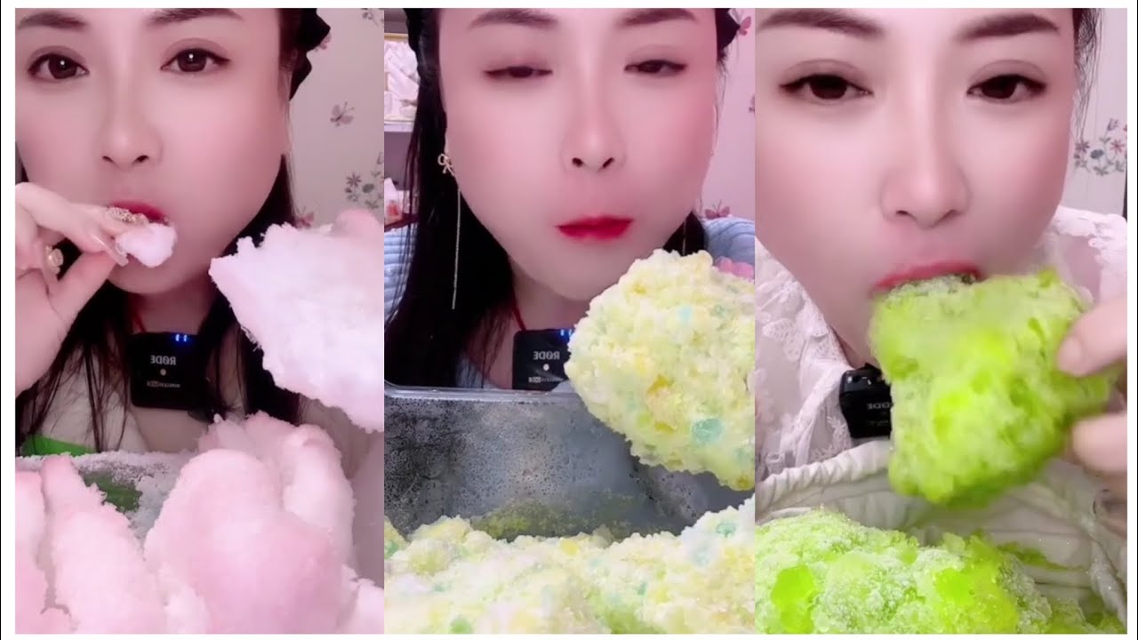 ICE ASMR °°° MUKBANG ICE EATING °°° SATISFYING ASMR - YouTube
